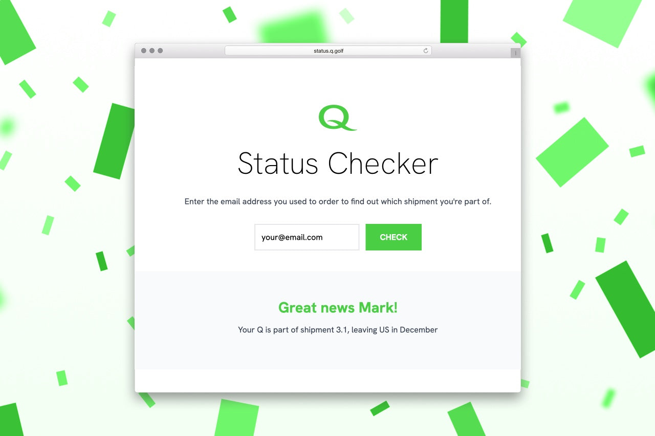 Shipping Status Checker Live – Q Golf